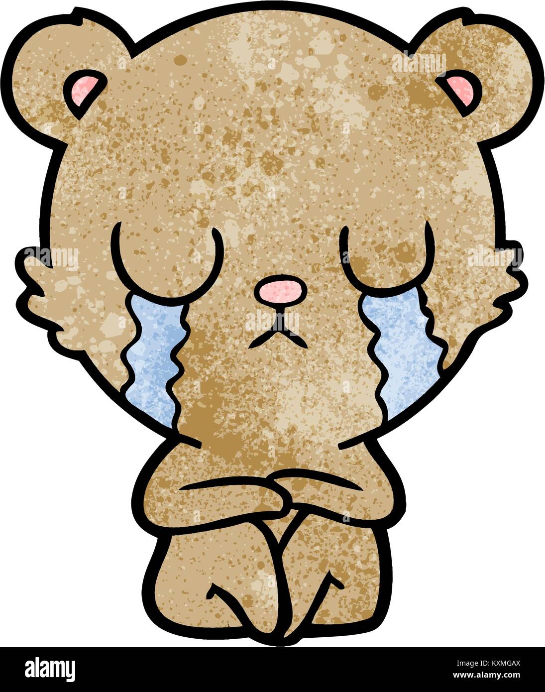 crying cartoon bear Stock Vector Image & Art - Alamy