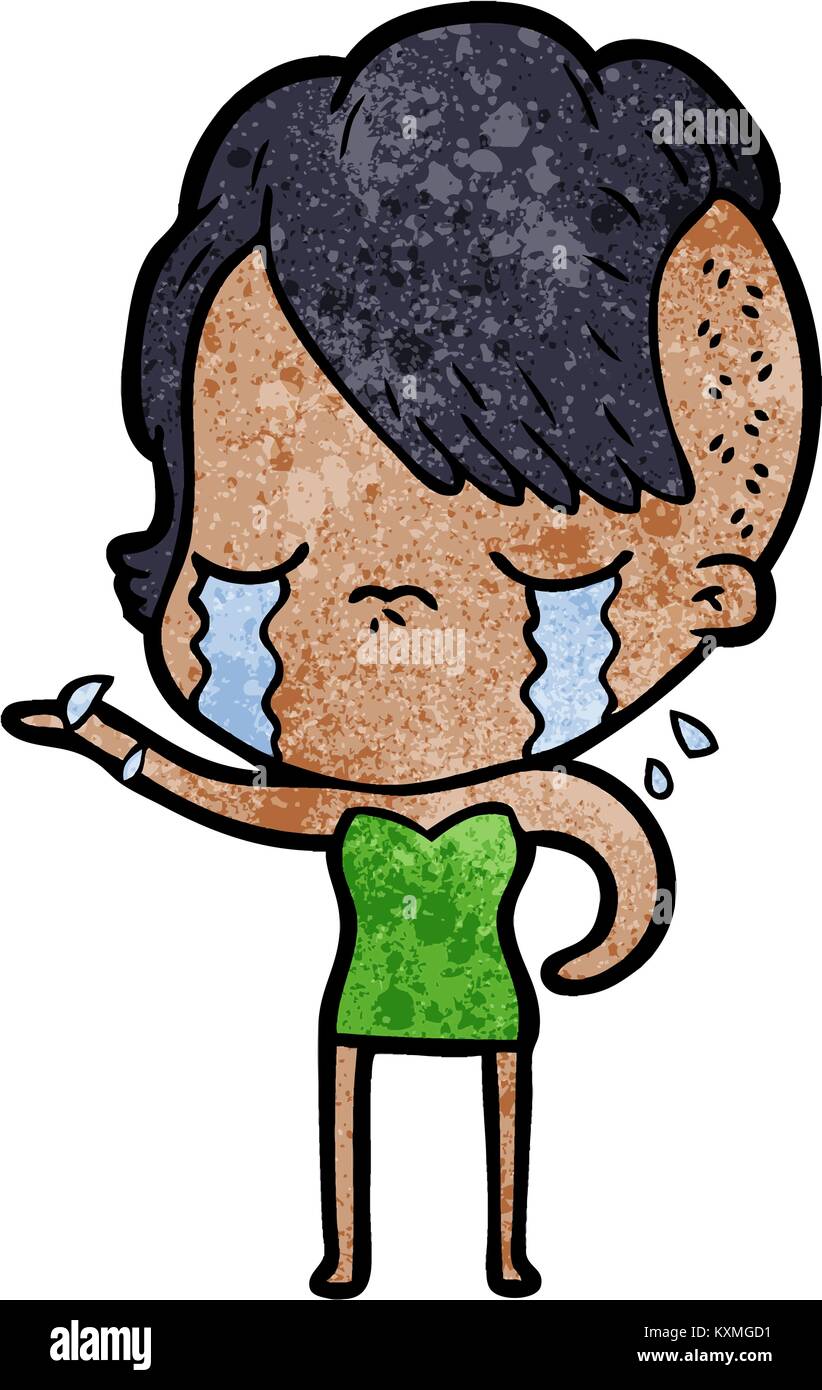 cartoon crying girl Stock Vector Image & Art - Alamy