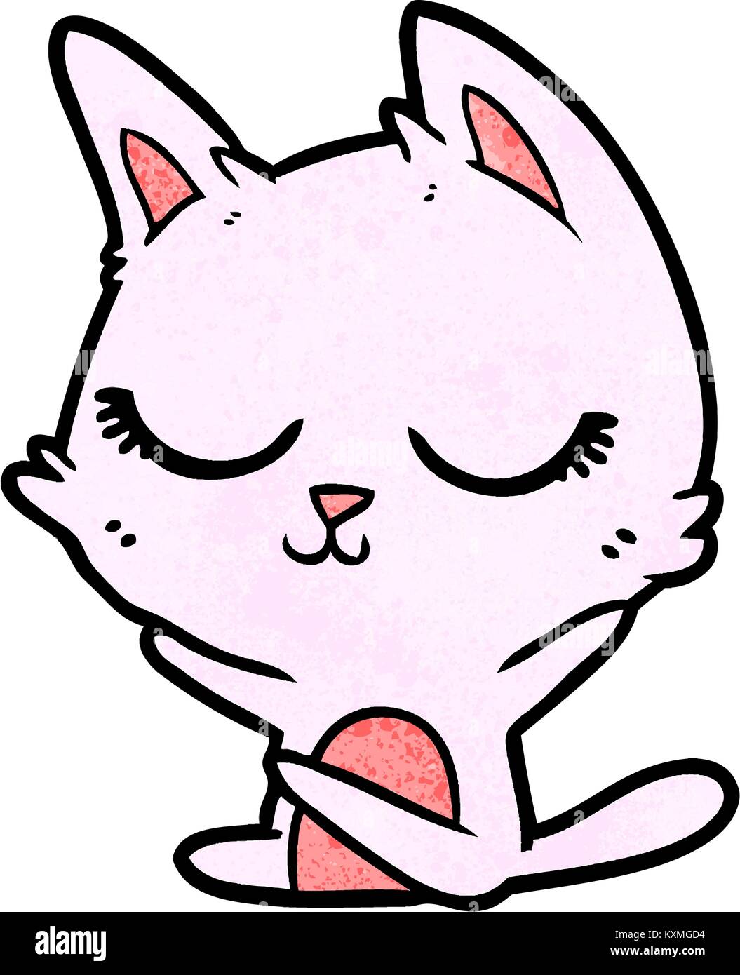 calm cartoon cat Stock Vector Image & Art - Alamy