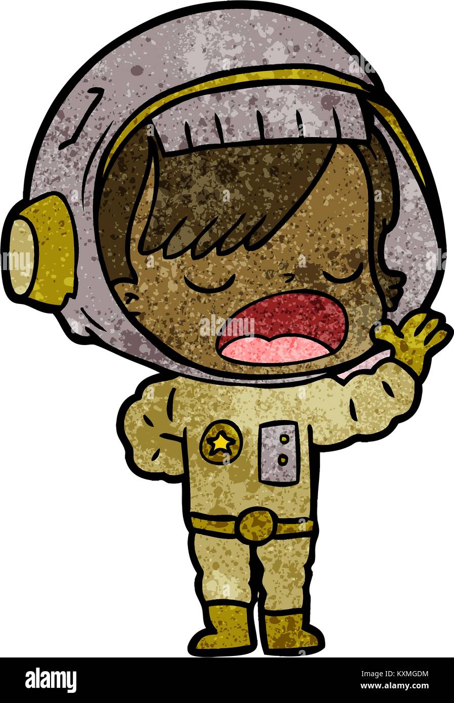 cartoon astronaut woman explaining Stock Vector Image & Art - Alamy