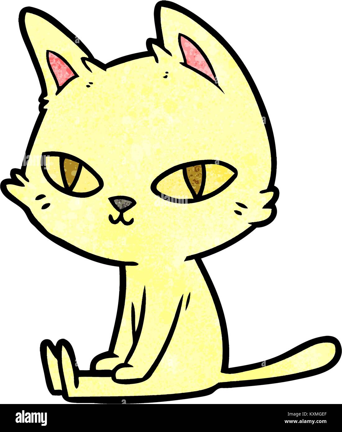 cartoon cat sitting Stock Vector Image & Art - Alamy