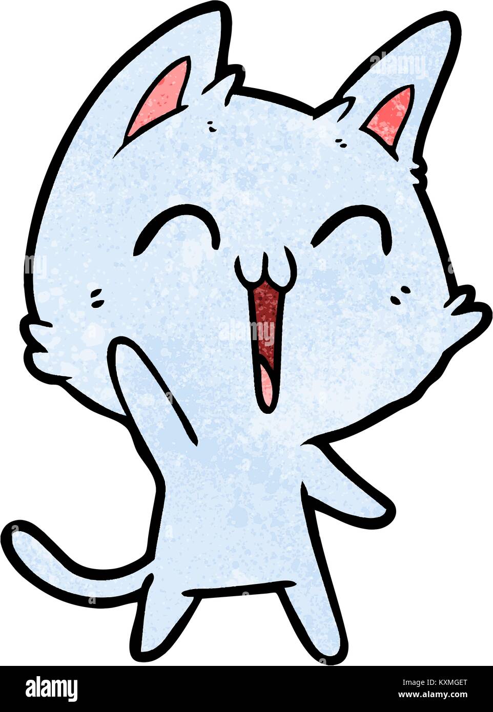 happy cartoon cat meowing Stock Vector Image & Art - Alamy