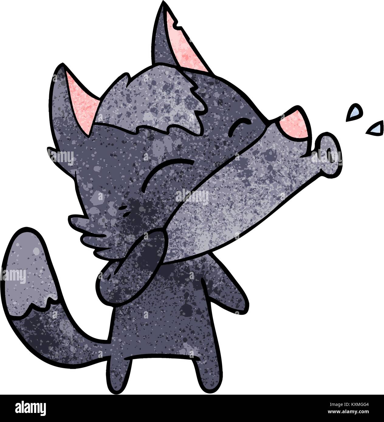 howling wolf cartoon Stock Vector Image & Art - Alamy