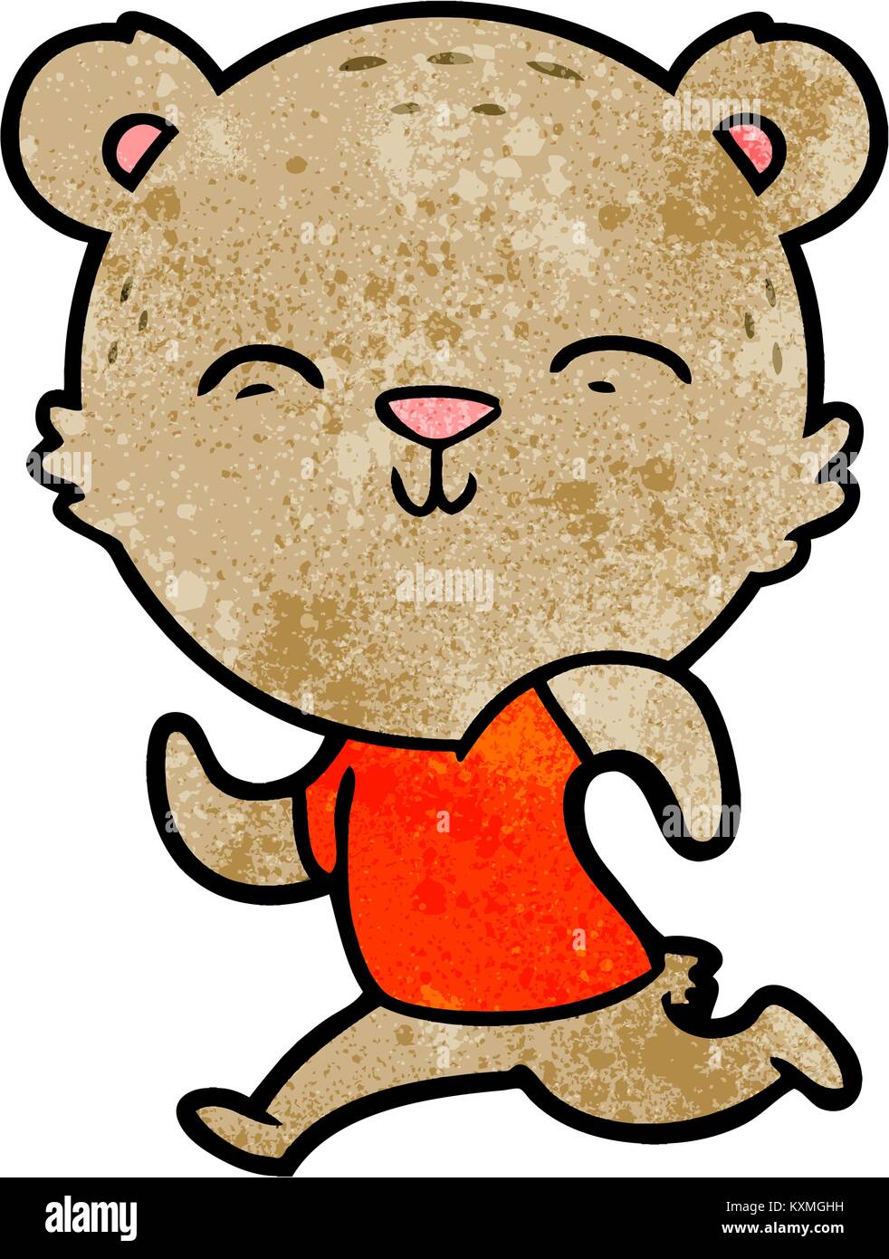 happy cartoon bear jogging Stock Vector Image & Art - Alamy