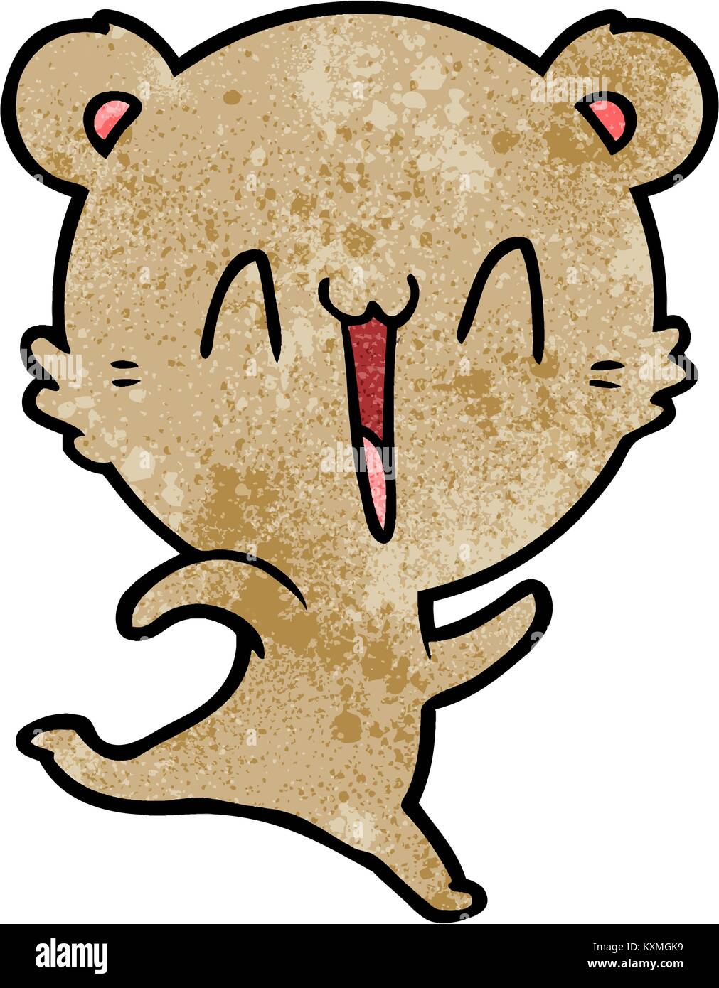 happy bear running cartoon Stock Vector Image & Art - Alamy