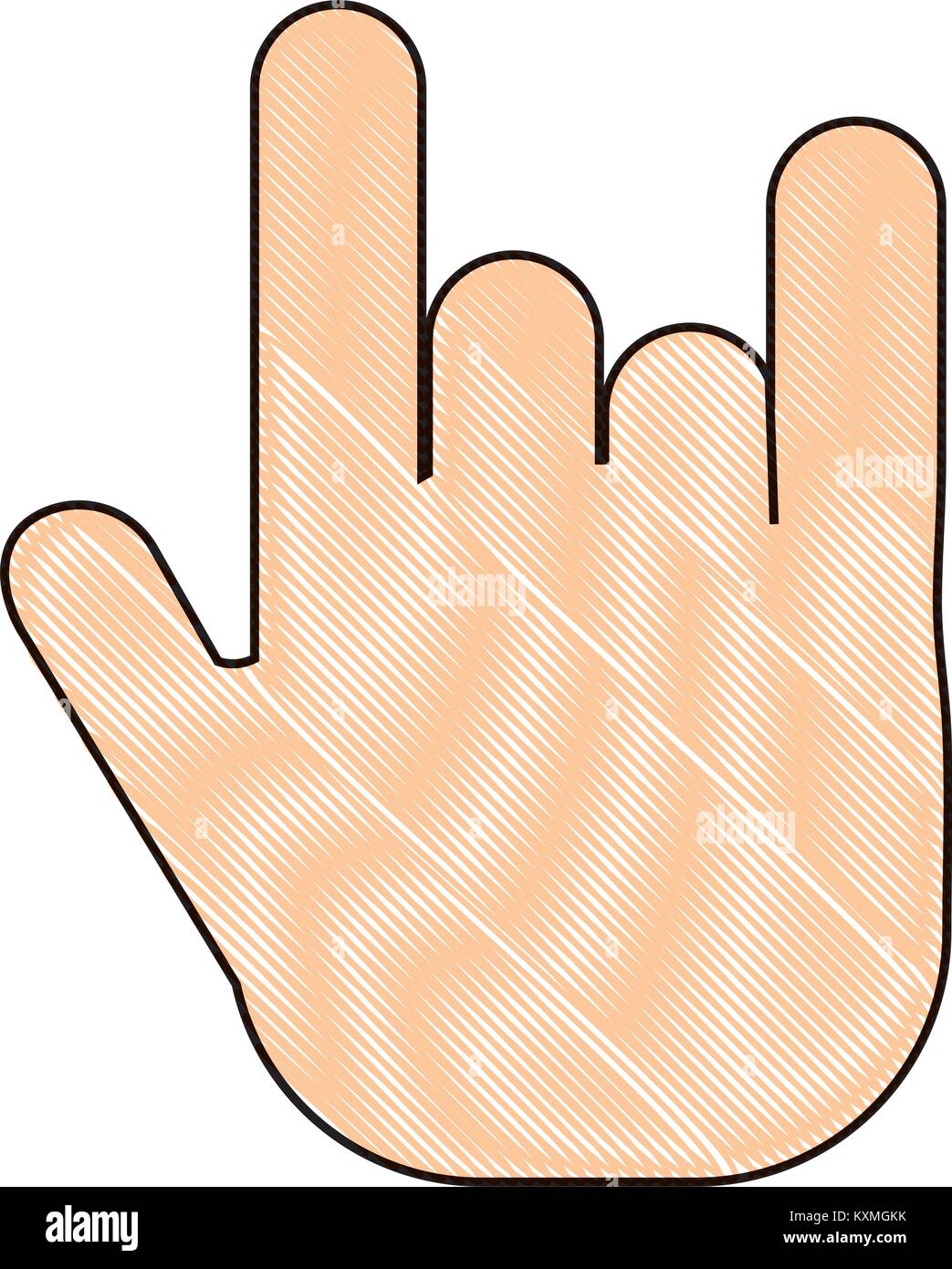 Rock Hand Symbol Stock Vector Image & Art - Alamy
