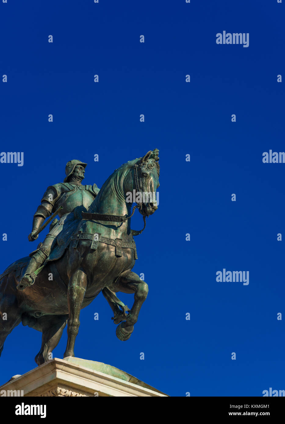 Bartolomeo Colleoni, italian soldier of fortune, bronze equestrian ...