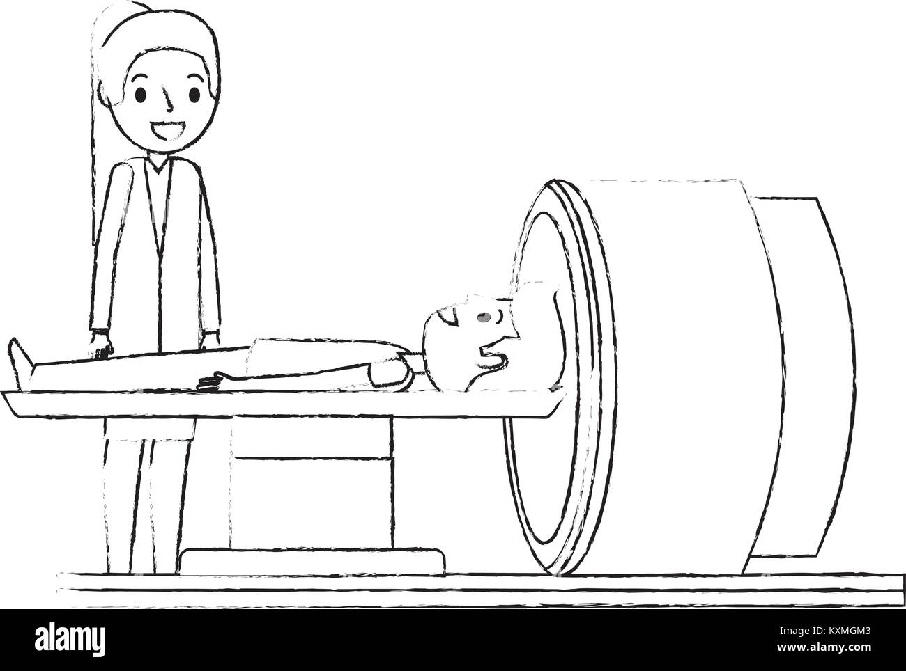 Doctor examine ray scan Stock Vector Images - Alamy