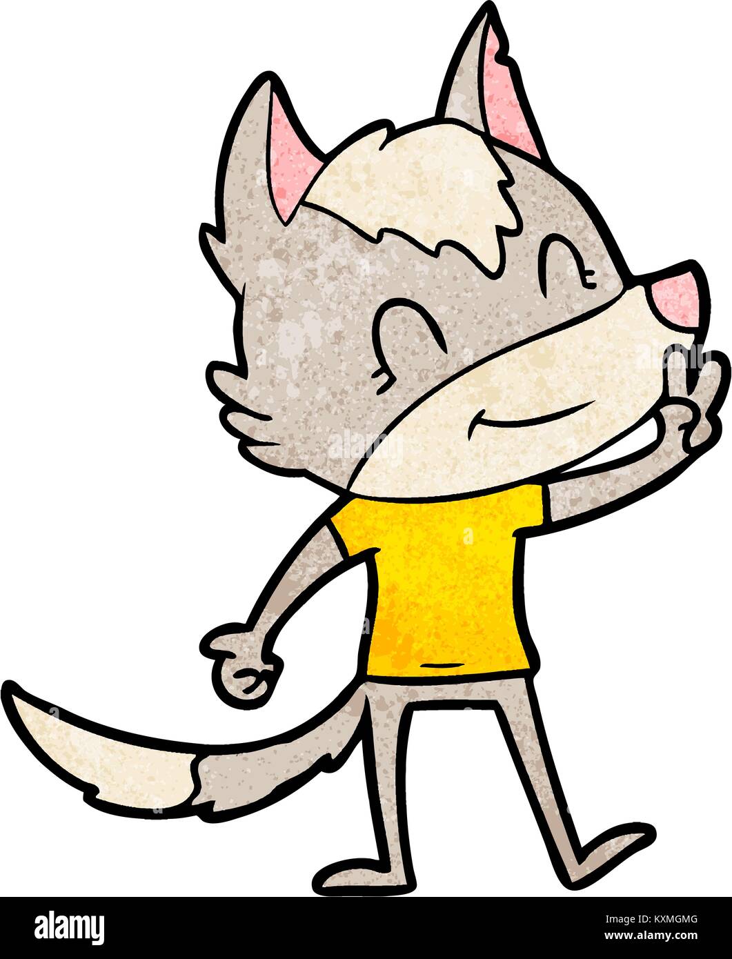 friendly cartoon wolf Stock Vector Image & Art - Alamy