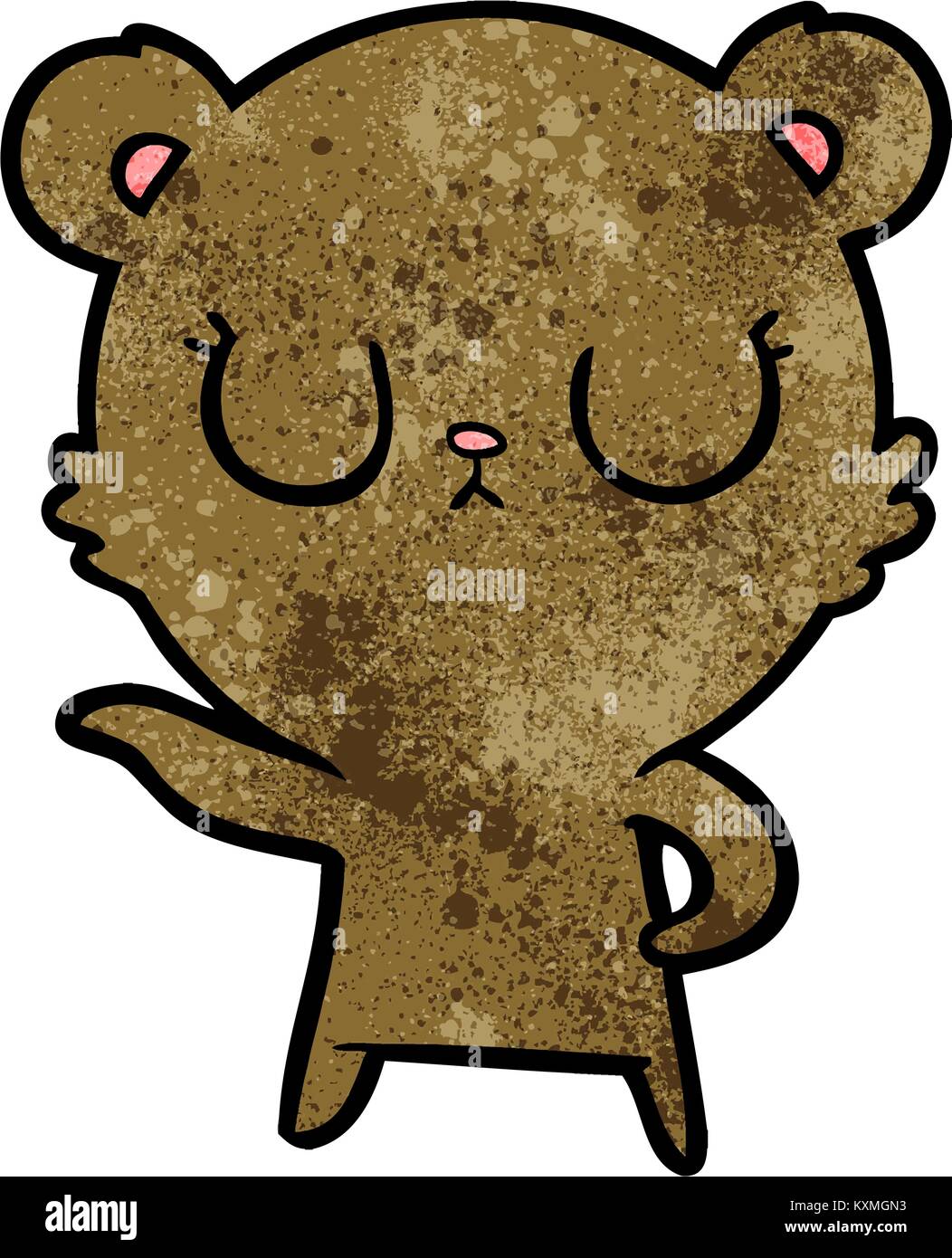 peaceful cartoon bear Stock Vector Image & Art - Alamy