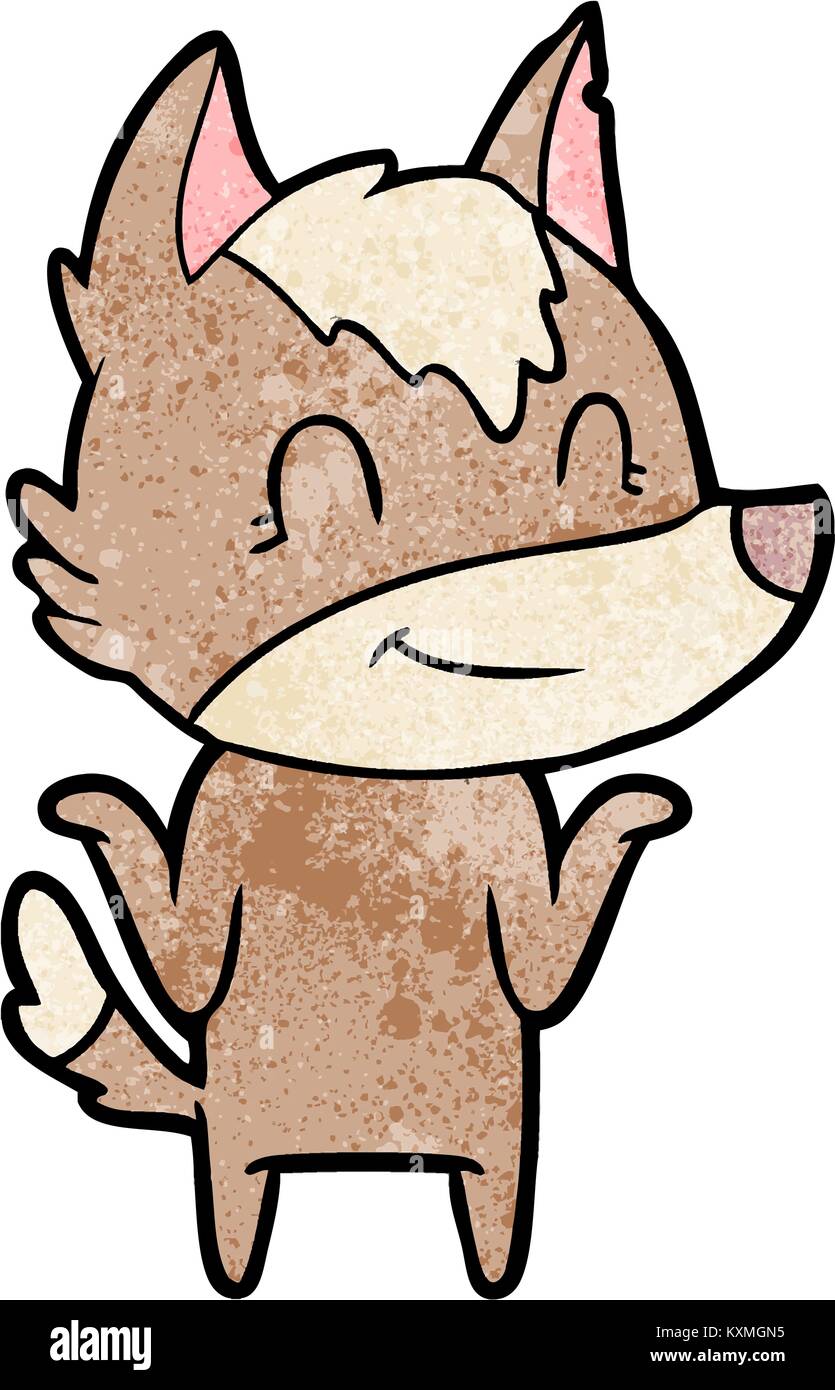 friendly cartoon wolf Stock Vector Image & Art - Alamy