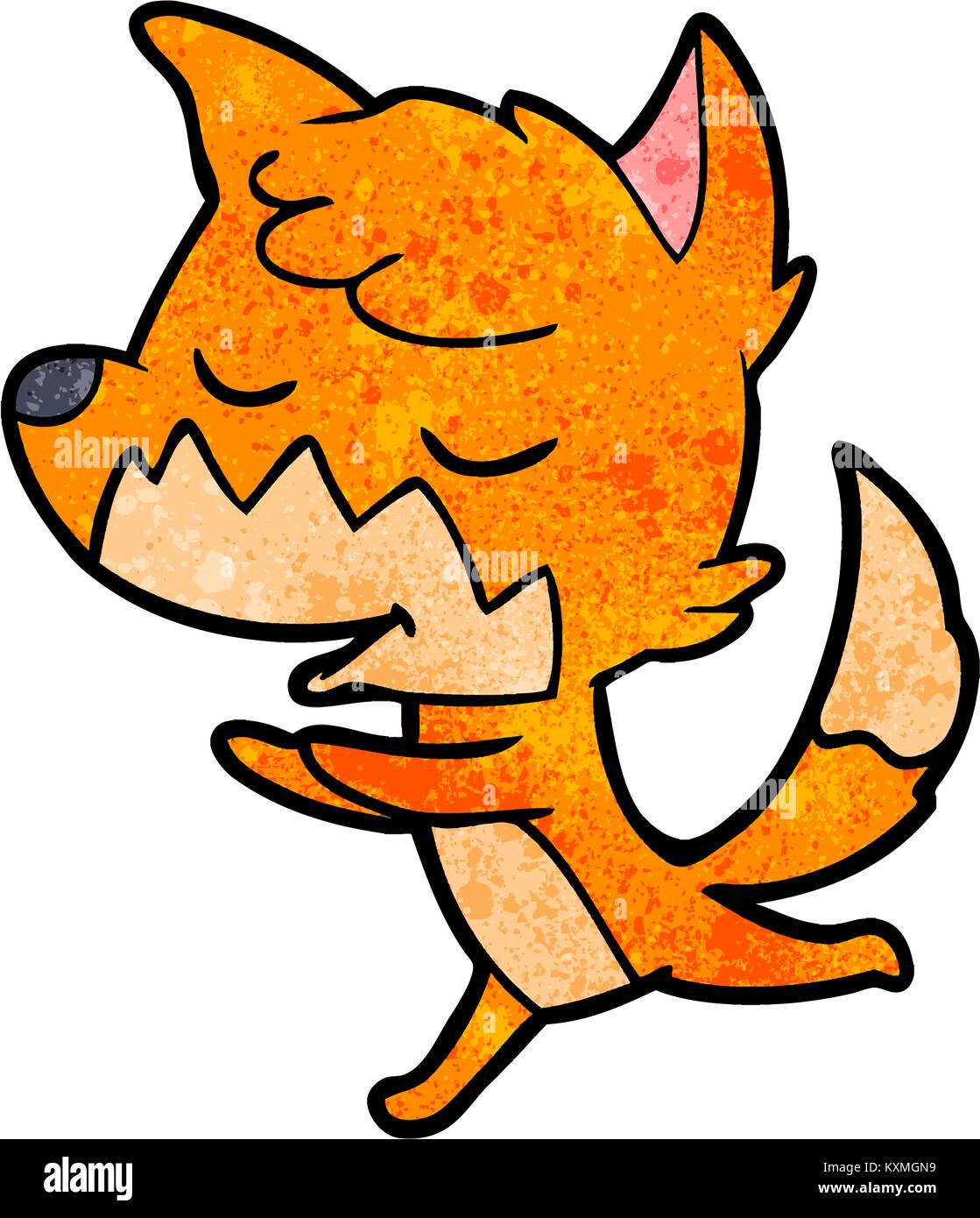 friendly cartoon fox running Stock Vector Image & Art - Alamy