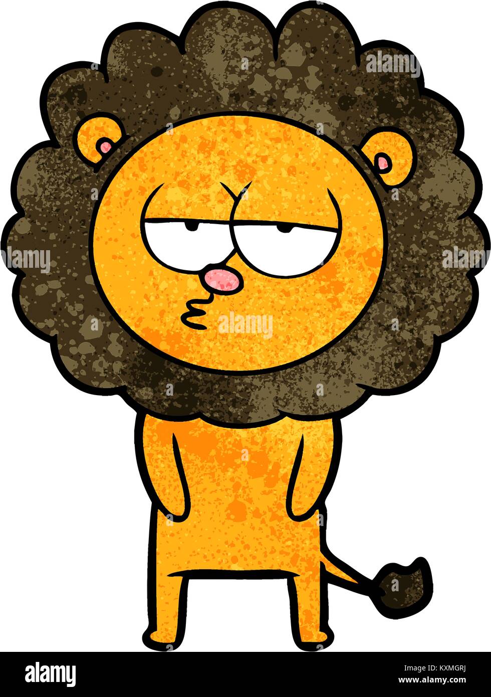 cartoon tired lion Stock Vector Image & Art - Alamy