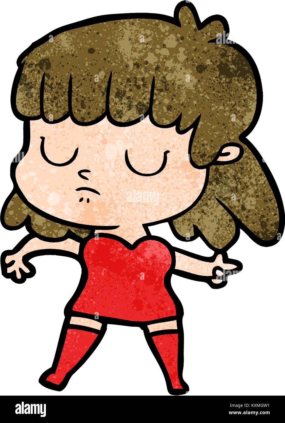 cartoon indifferent woman Stock Vector Image & Art - Alamy