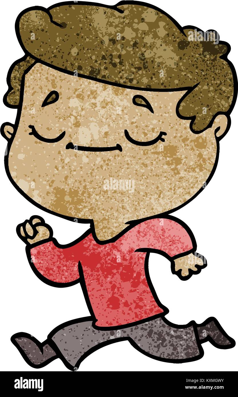 cartoon peaceful man running Stock Vector Image & Art - Alamy