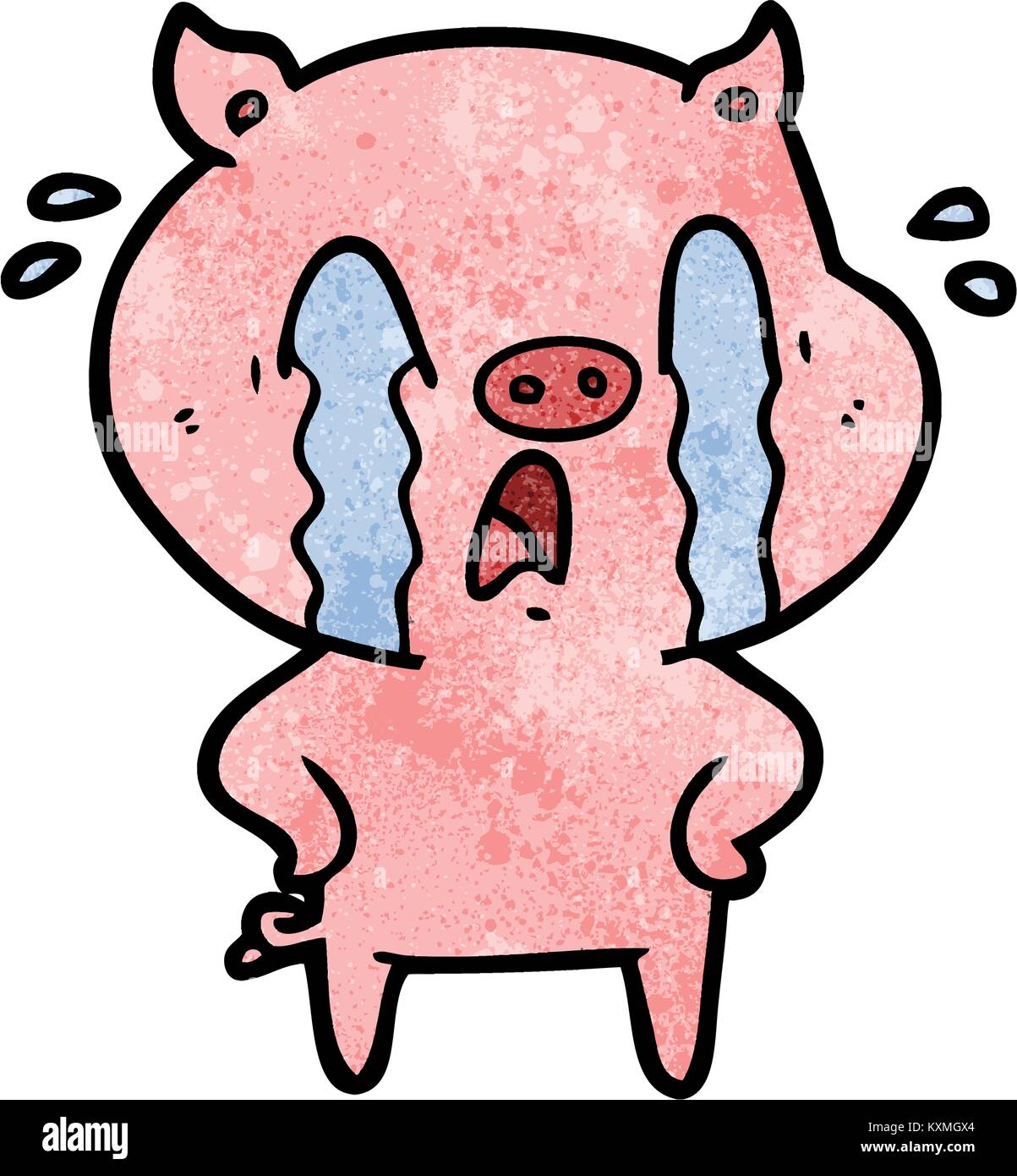 crying pig cartoon Stock Vector Image & Art - Alamy