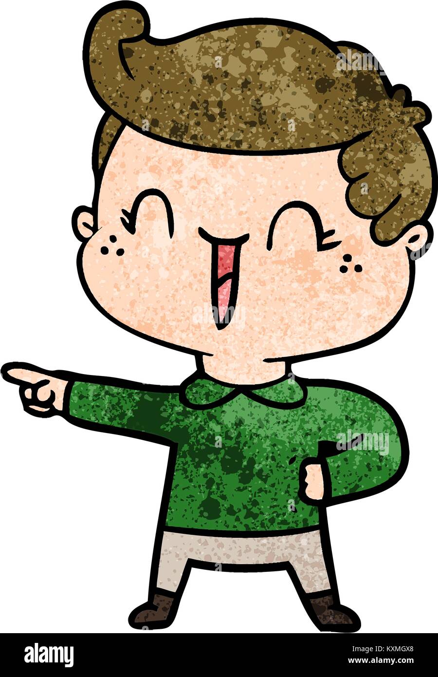 cartoon laughing boy pointing Stock Vector Image & Art - Alamy