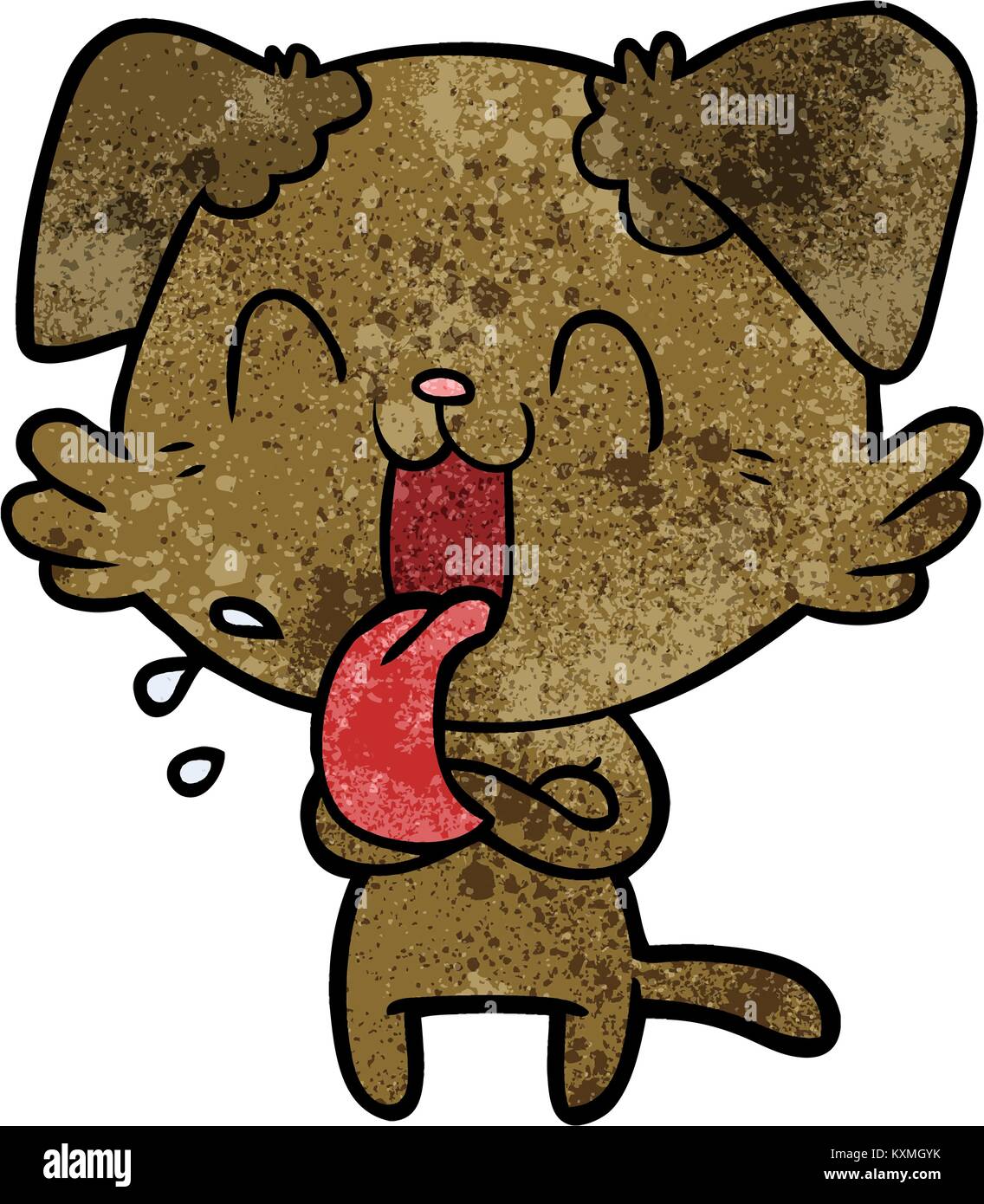 cartoon panting dog Stock Vector Image & Art - Alamy