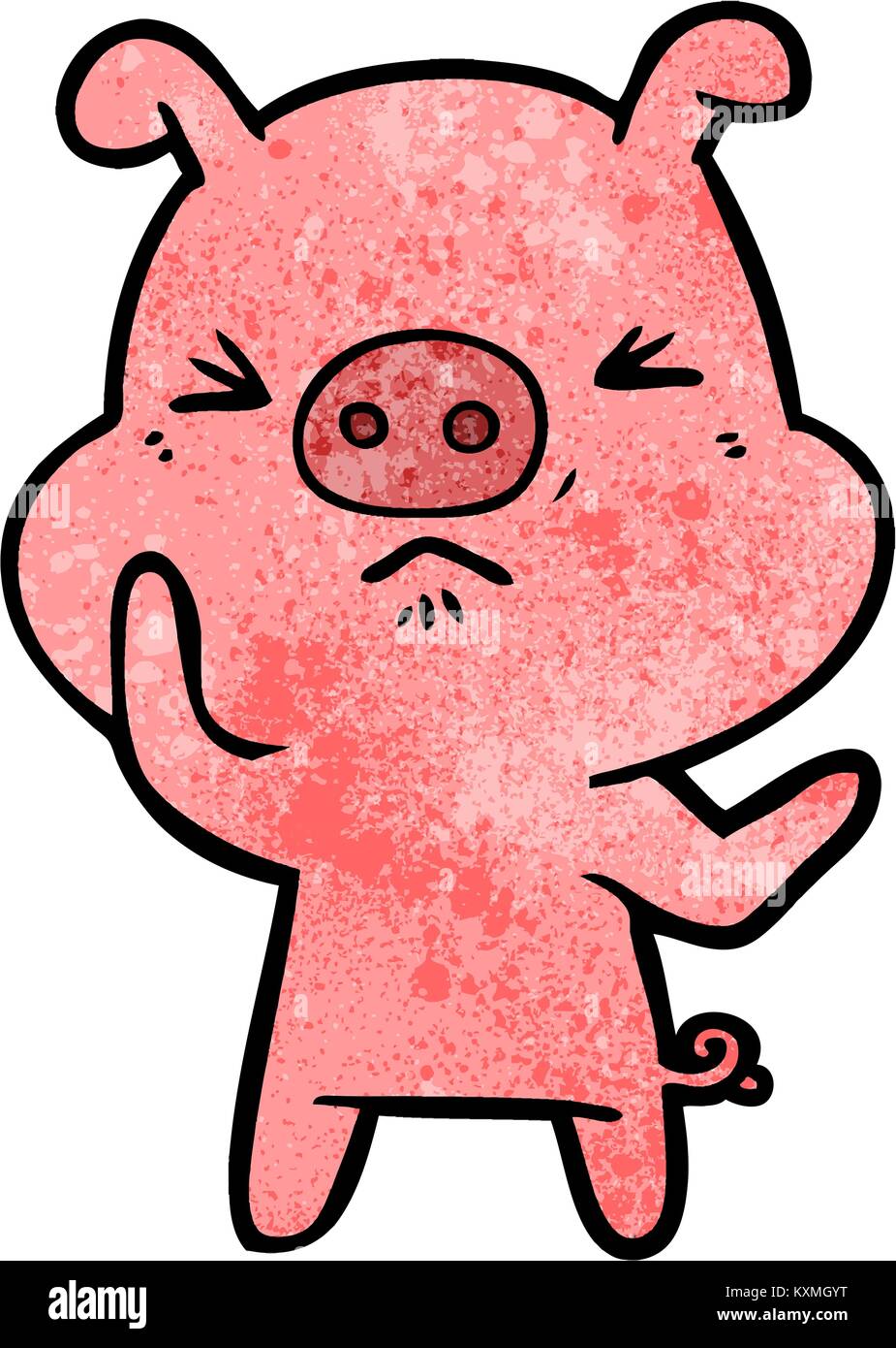 cartoon angry pig Stock Vector Image & Art - Alamy