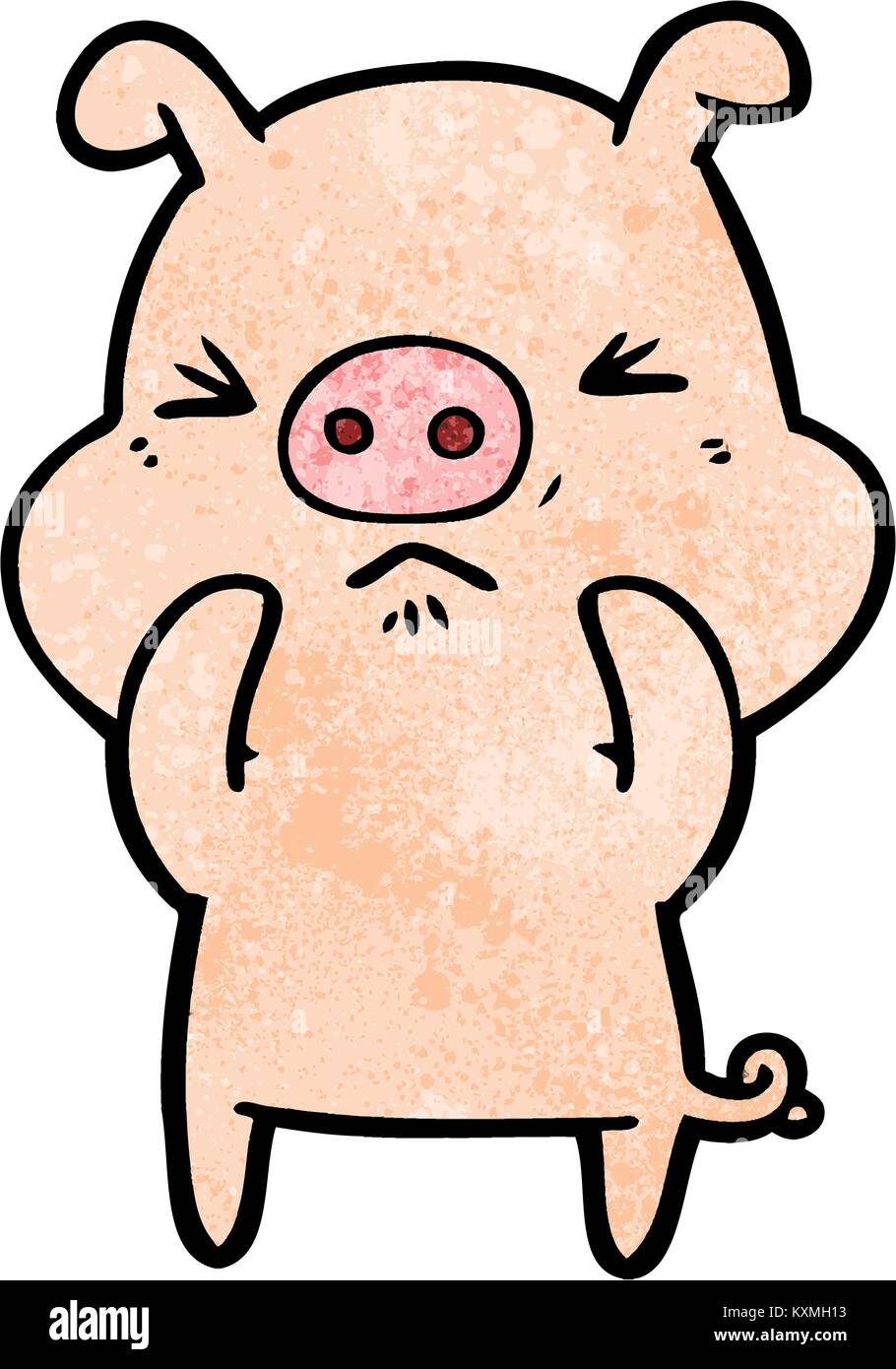 cartoon angry pig Stock Vector Image & Art - Alamy