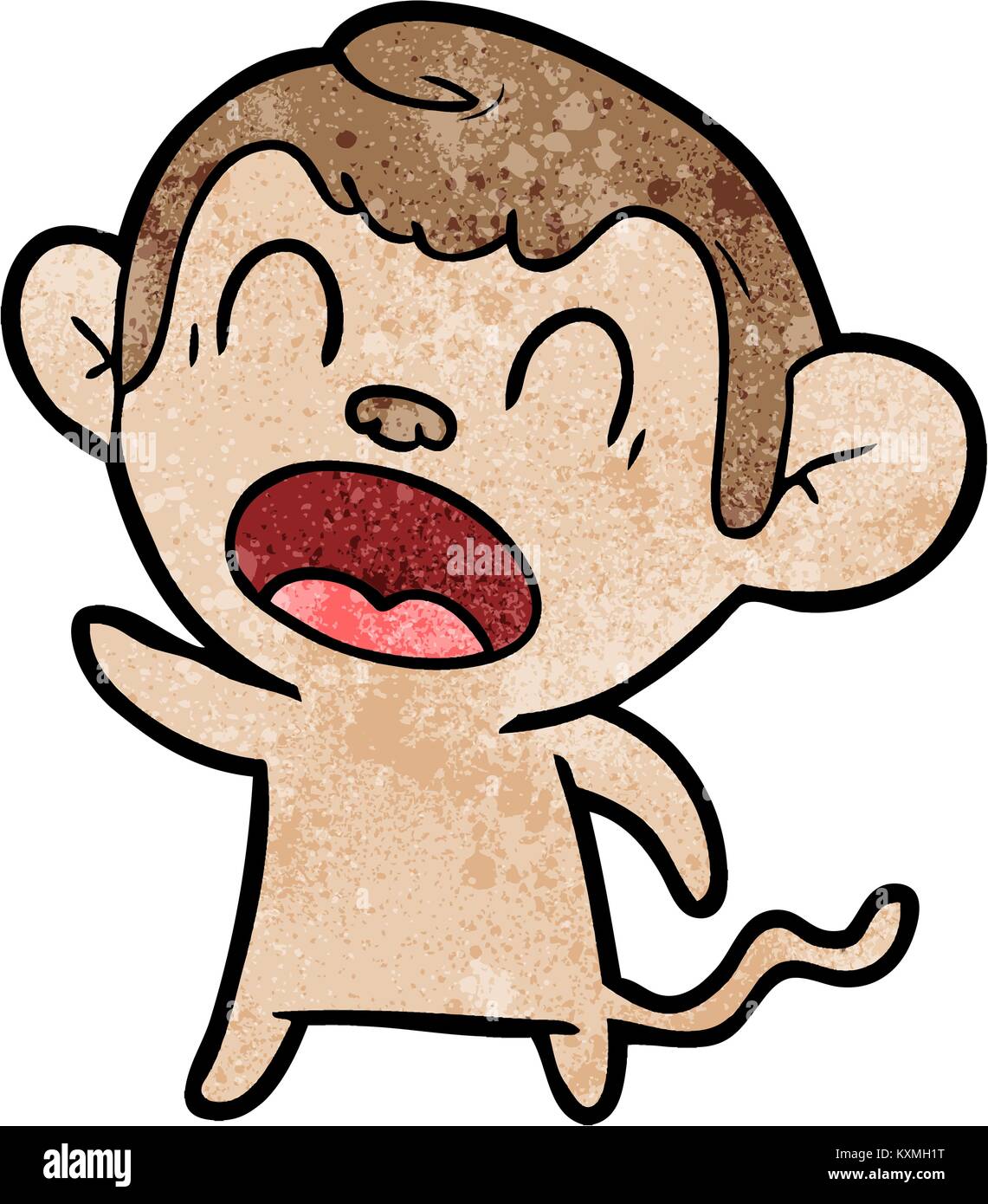 shouting cartoon monkey Stock Vector Image & Art - Alamy