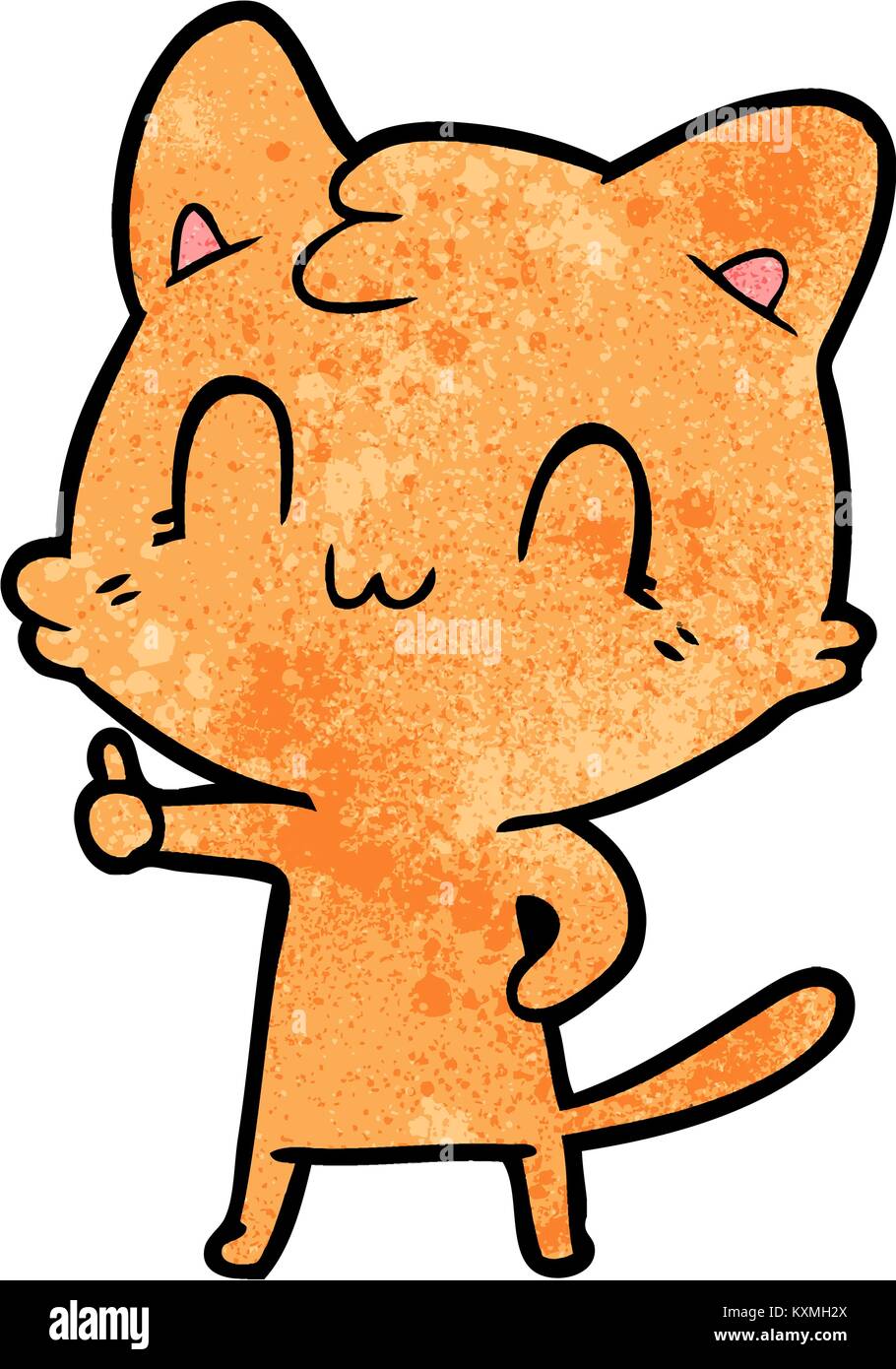 cartoon happy cat Stock Vector Image & Art - Alamy