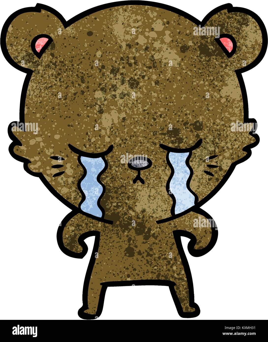 crying cartoon bear Stock Vector Image & Art - Alamy