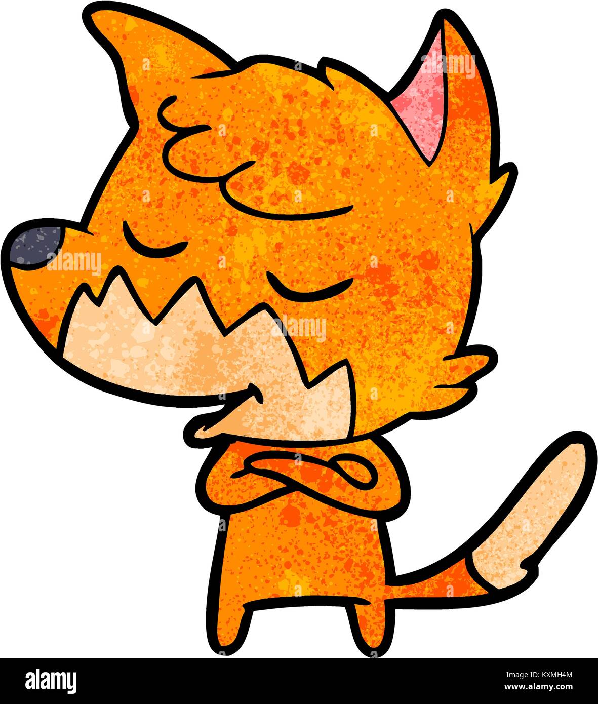 friendly cartoon fox Stock Vector Image & Art - Alamy