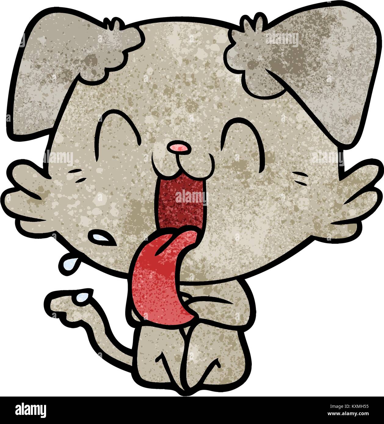 cartoon panting dog Stock Vector Image & Art - Alamy