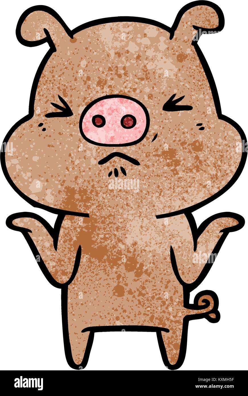 cartoon angry pig Stock Vector Image & Art - Alamy