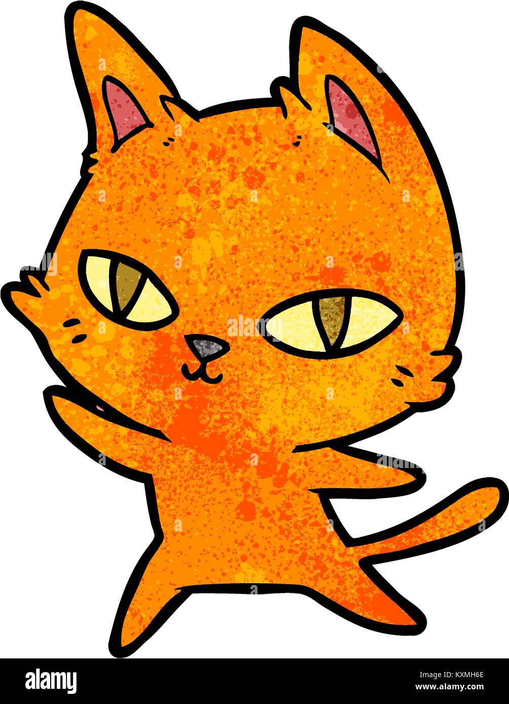 cartoon cat staring Stock Vector Image & Art - Alamy