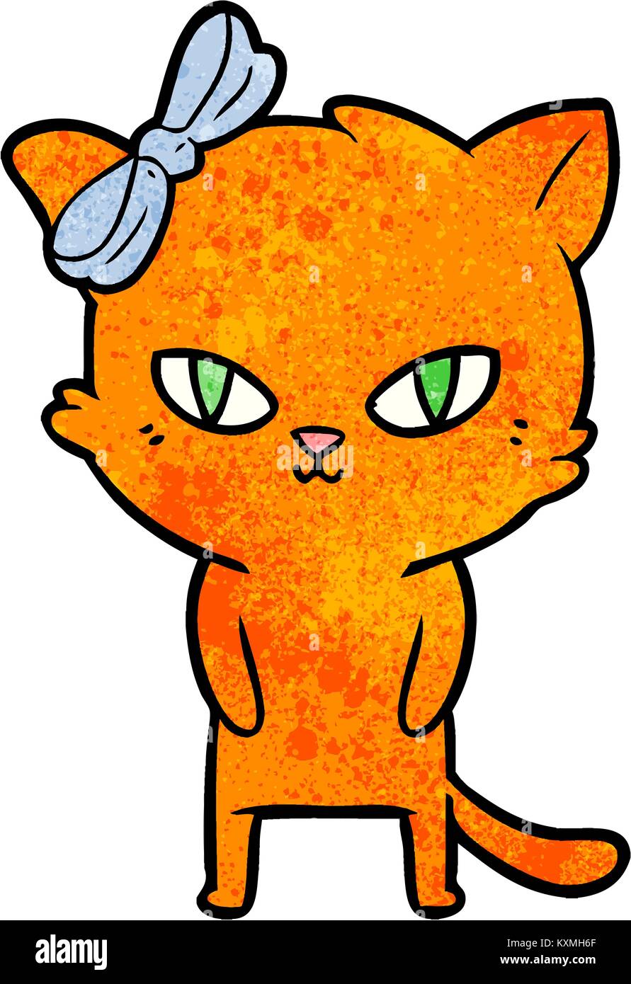 cute cartoon cat Stock Vector Image & Art - Alamy
