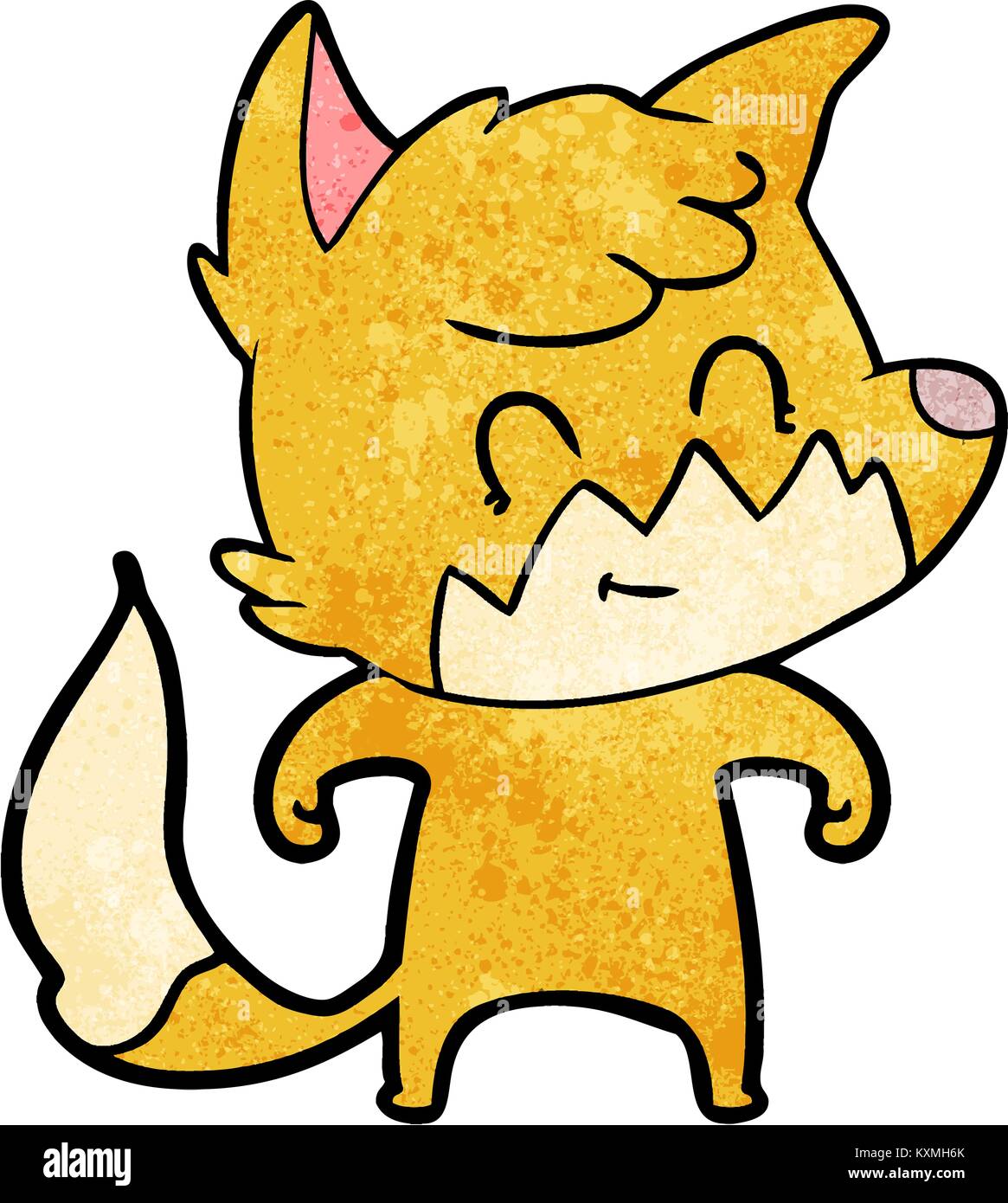 cartoon friendly fox Stock Vector Image & Art - Alamy