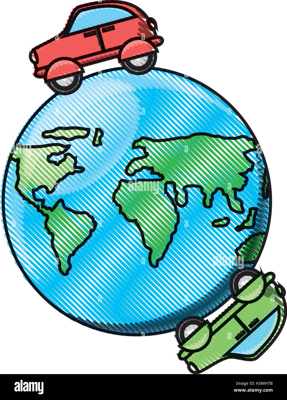 cars on earth planet icon Stock Vector Image & Art - Alamy