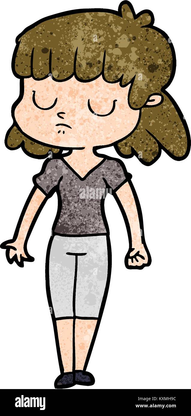 cartoon indifferent woman Stock Vector Image & Art - Alamy