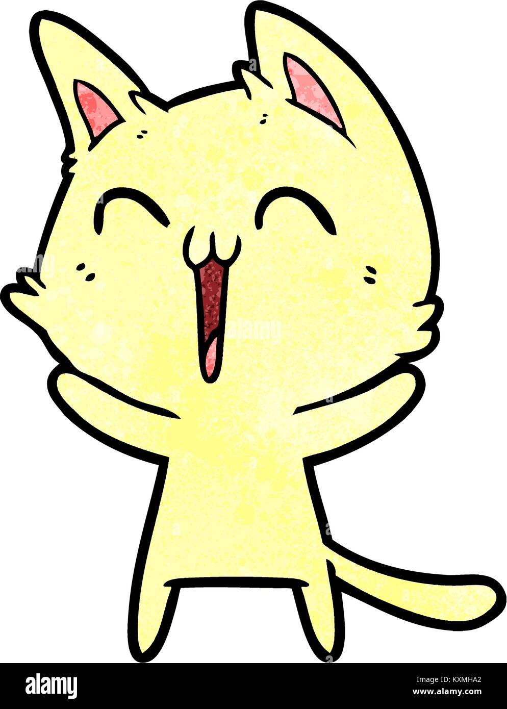 happy cartoon cat Stock Vector Image & Art - Alamy