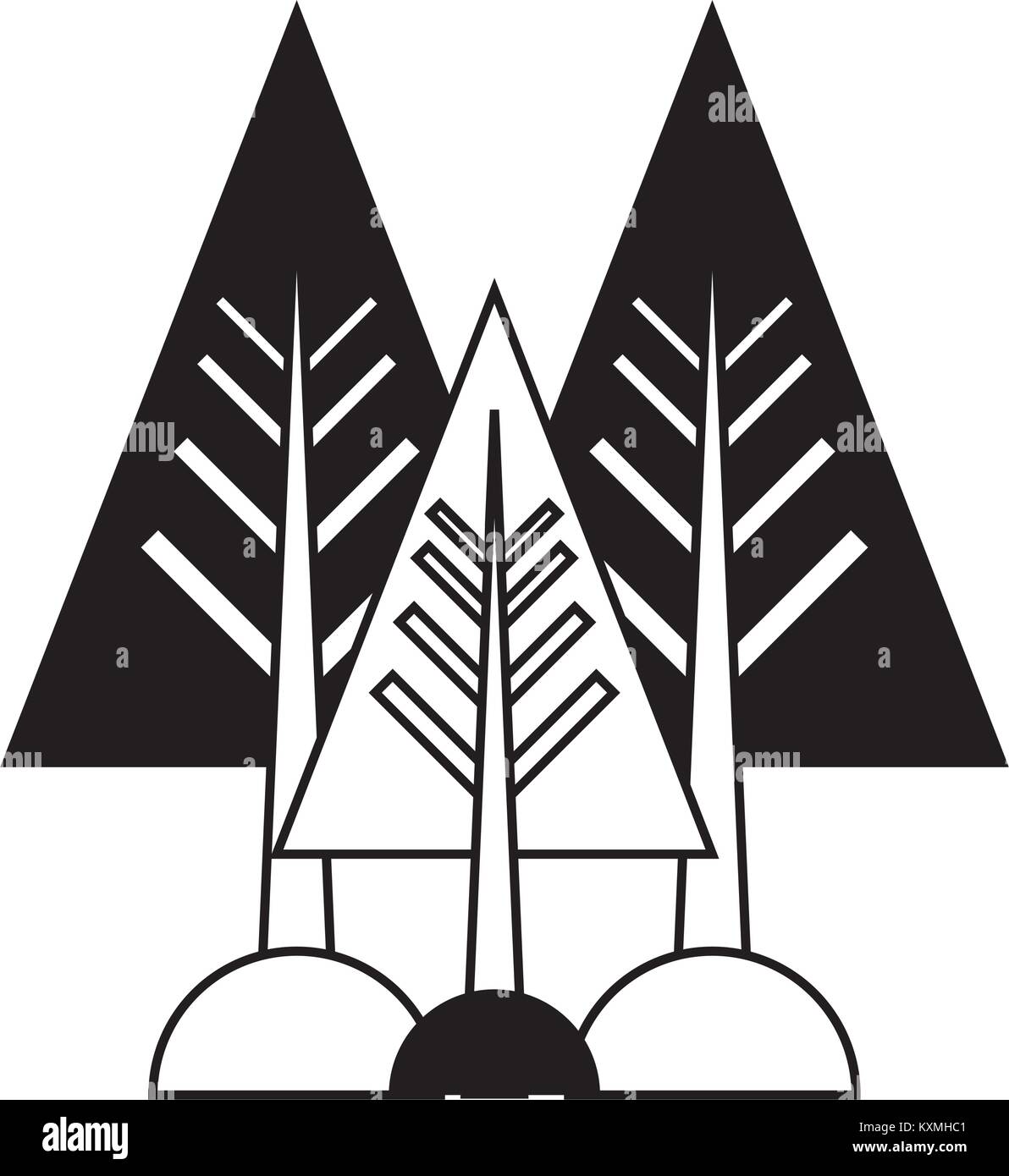 pine trees icon Stock Vector Image & Art - Alamy