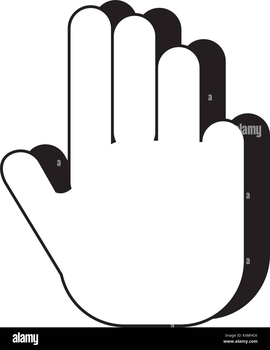 human hand icon Stock Vector Image & Art - Alamy