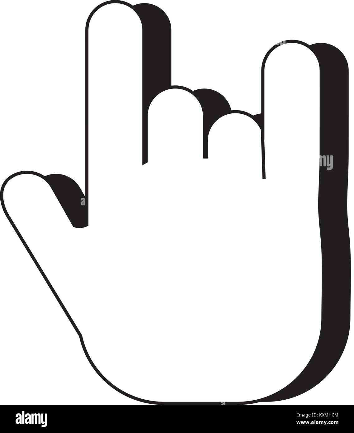 Rock Hand Symbol Stock Vector Image & Art - Alamy