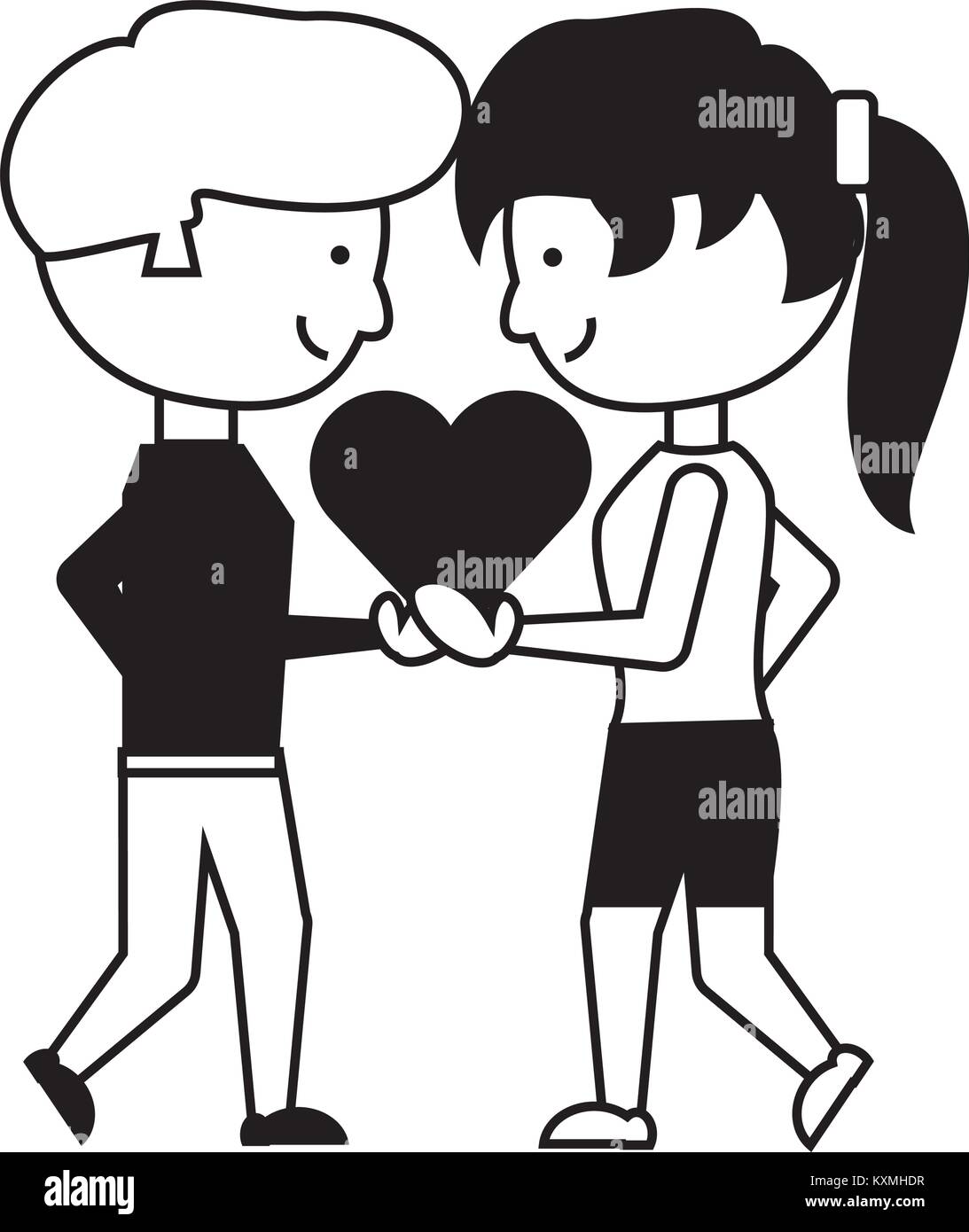 cartoon couple in love Stock Vector Image & Art - Alamy