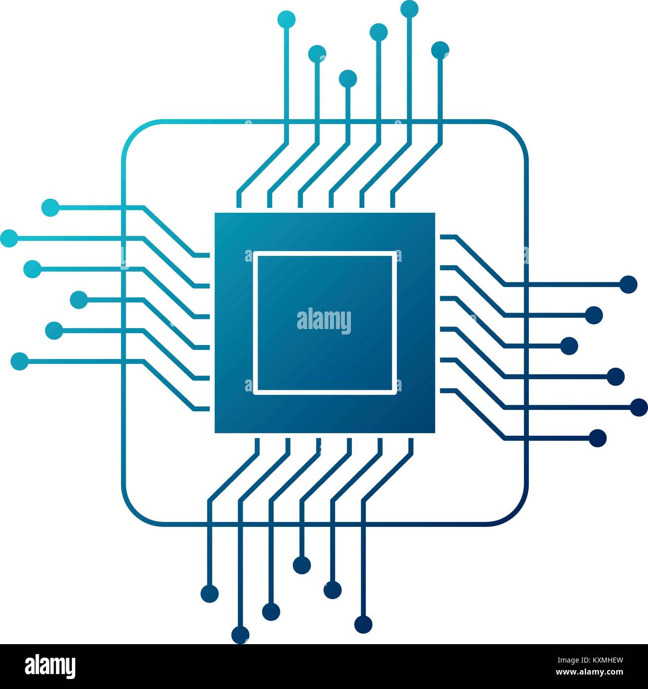processor circuit isolated icon Stock Vector Image & Art - Alamy