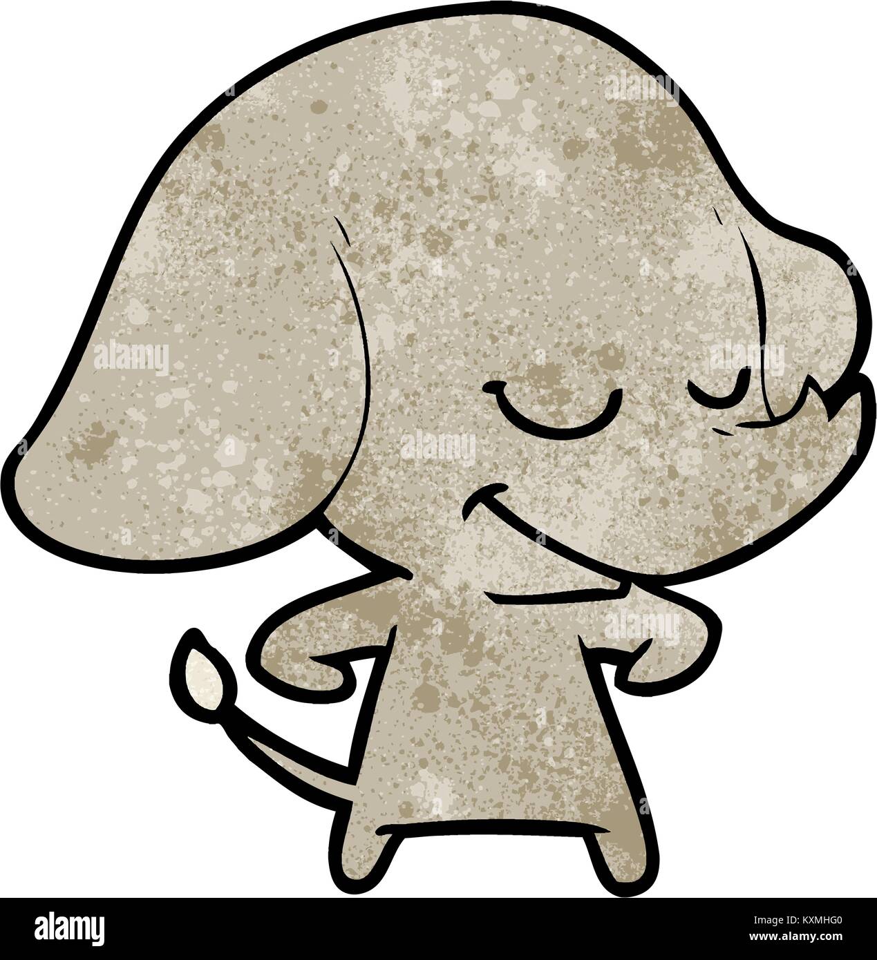 cartoon smiling elephant Stock Vector Image & Art - Alamy