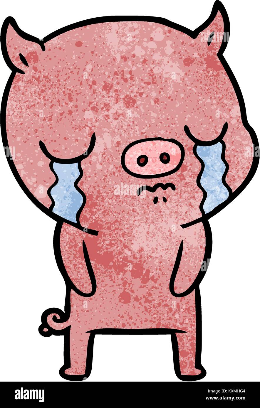 cartoon pig crying Stock Vector Image & Art - Alamy