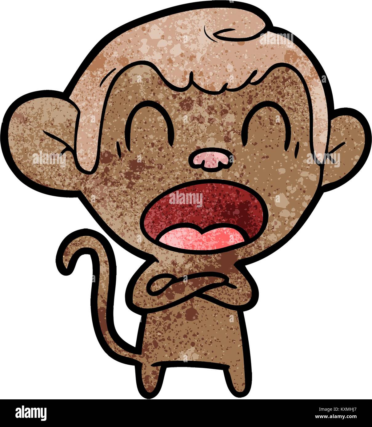shouting cartoon monkey Stock Vector Image & Art - Alamy