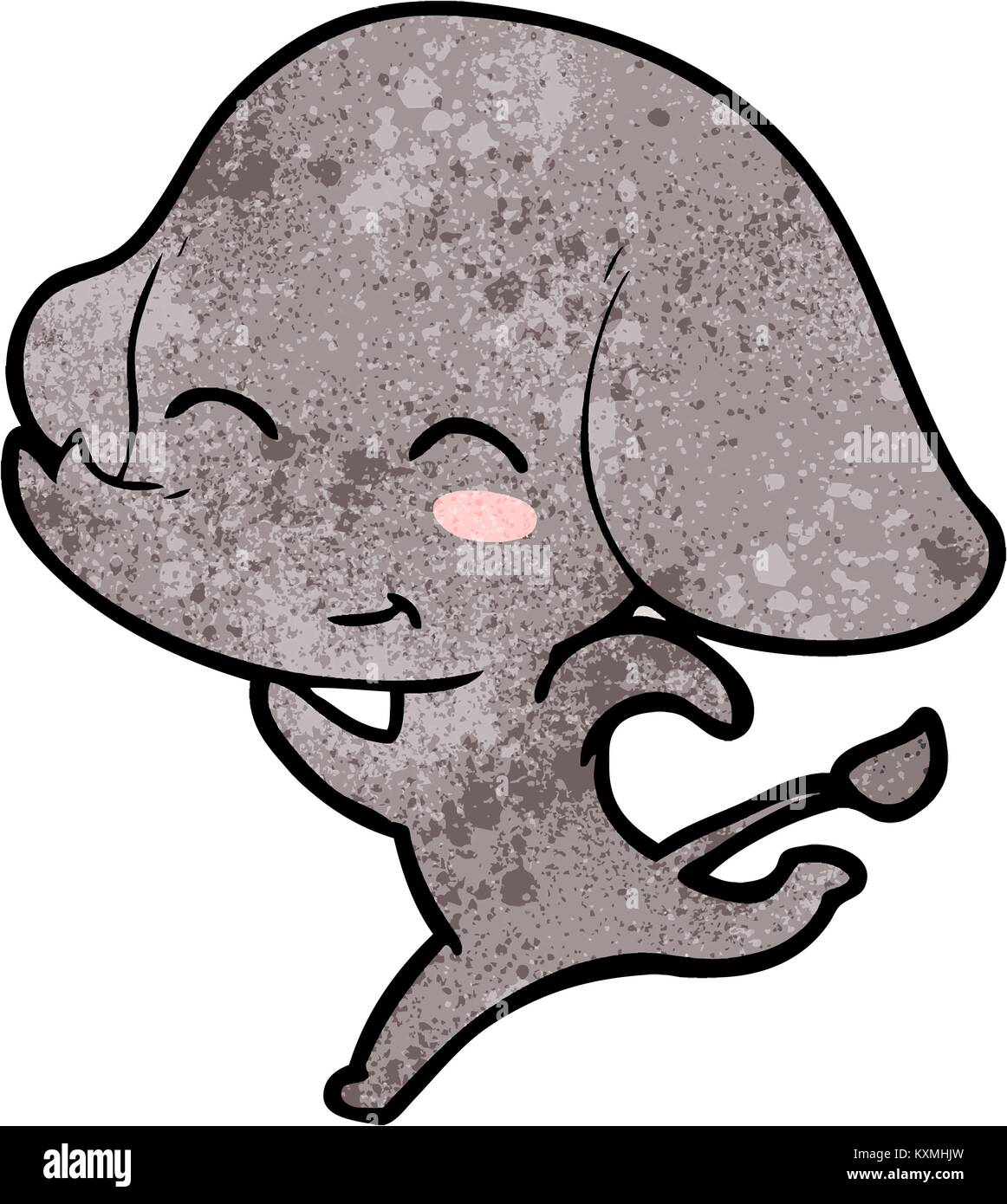 cute cartoon elephant running Stock Vector Image & Art - Alamy