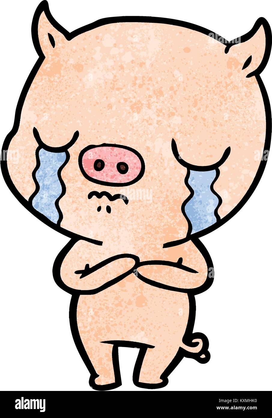 cartoon pig crying Stock Vector Image & Art - Alamy