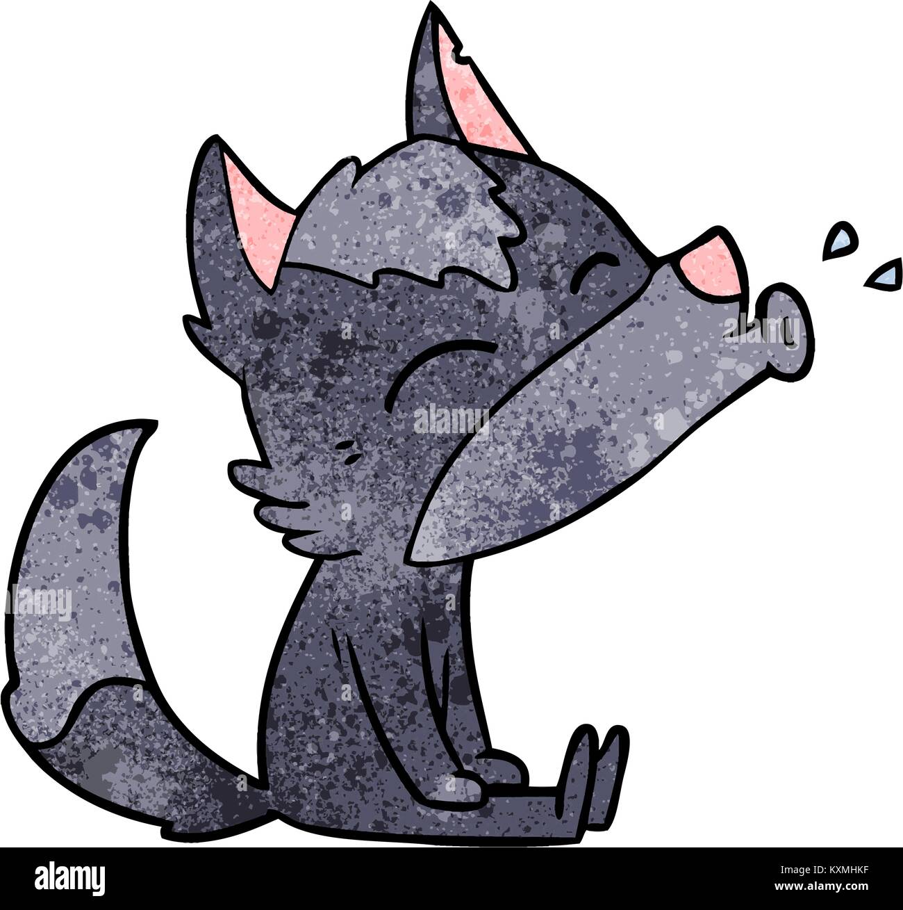 howling wolf cartoon Stock Vector Image & Art - Alamy