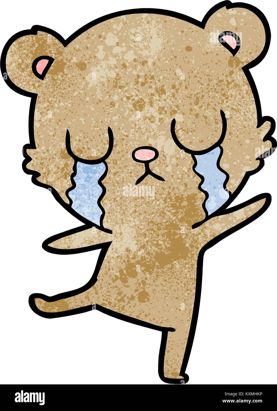 crying cartoon bear doing a sad dance Stock Vector Image & Art - Alamy