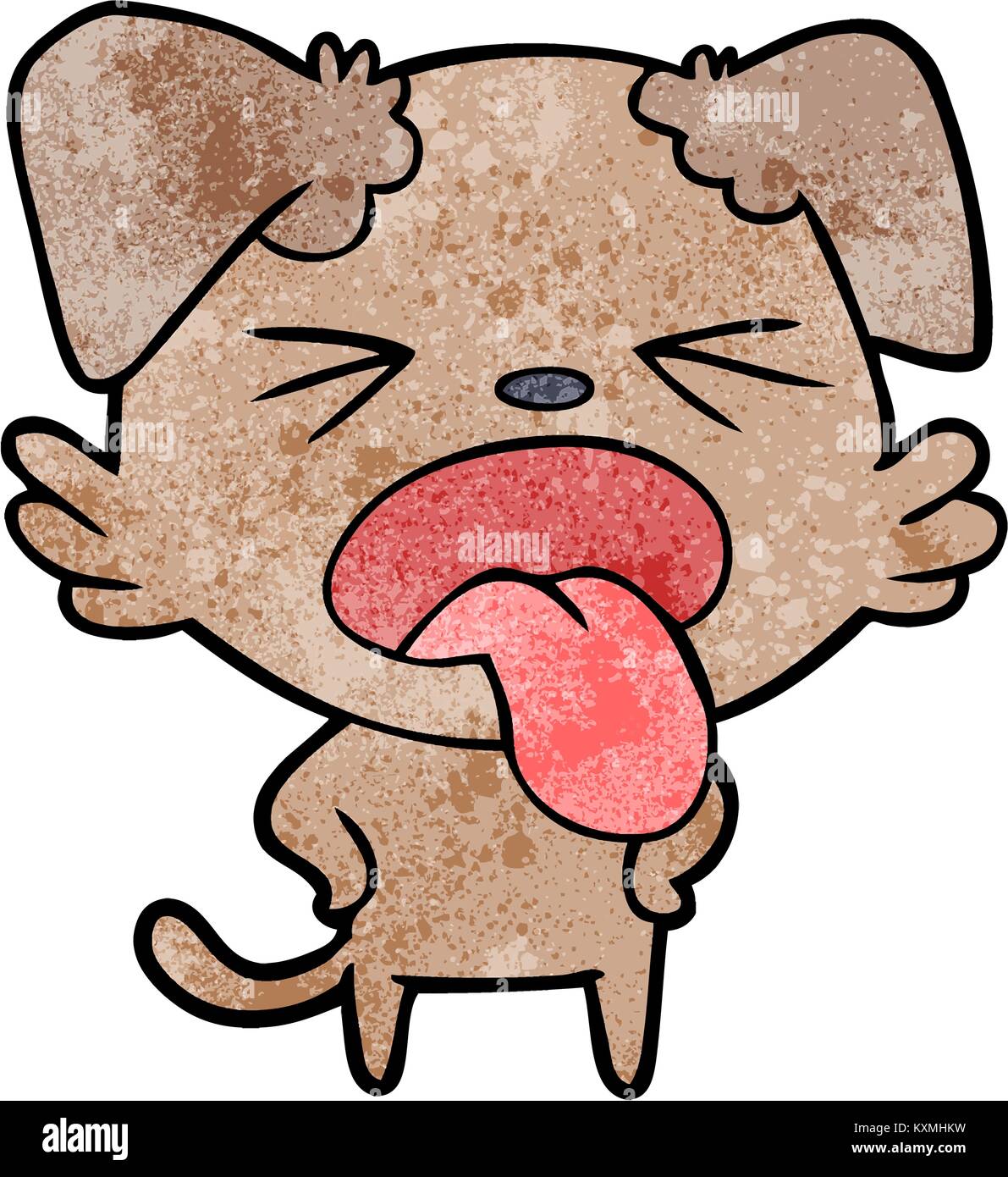 cartoon disgusted dog Stock Vector Image & Art - Alamy