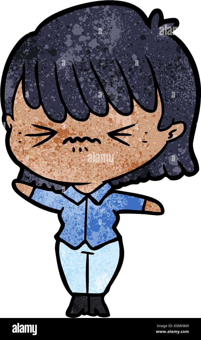 Girl annoyed Stock Vector Images - Alamy